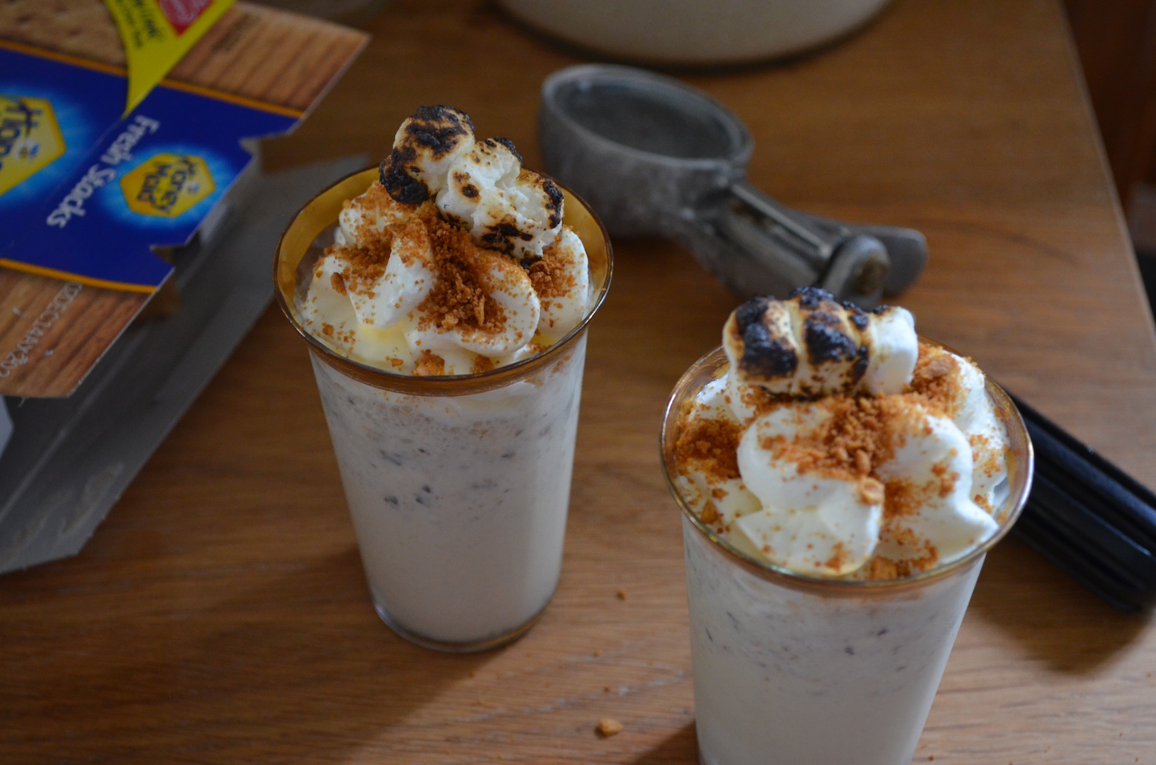 mini minty s’mores milkshakes - In Jennie's Kitchen