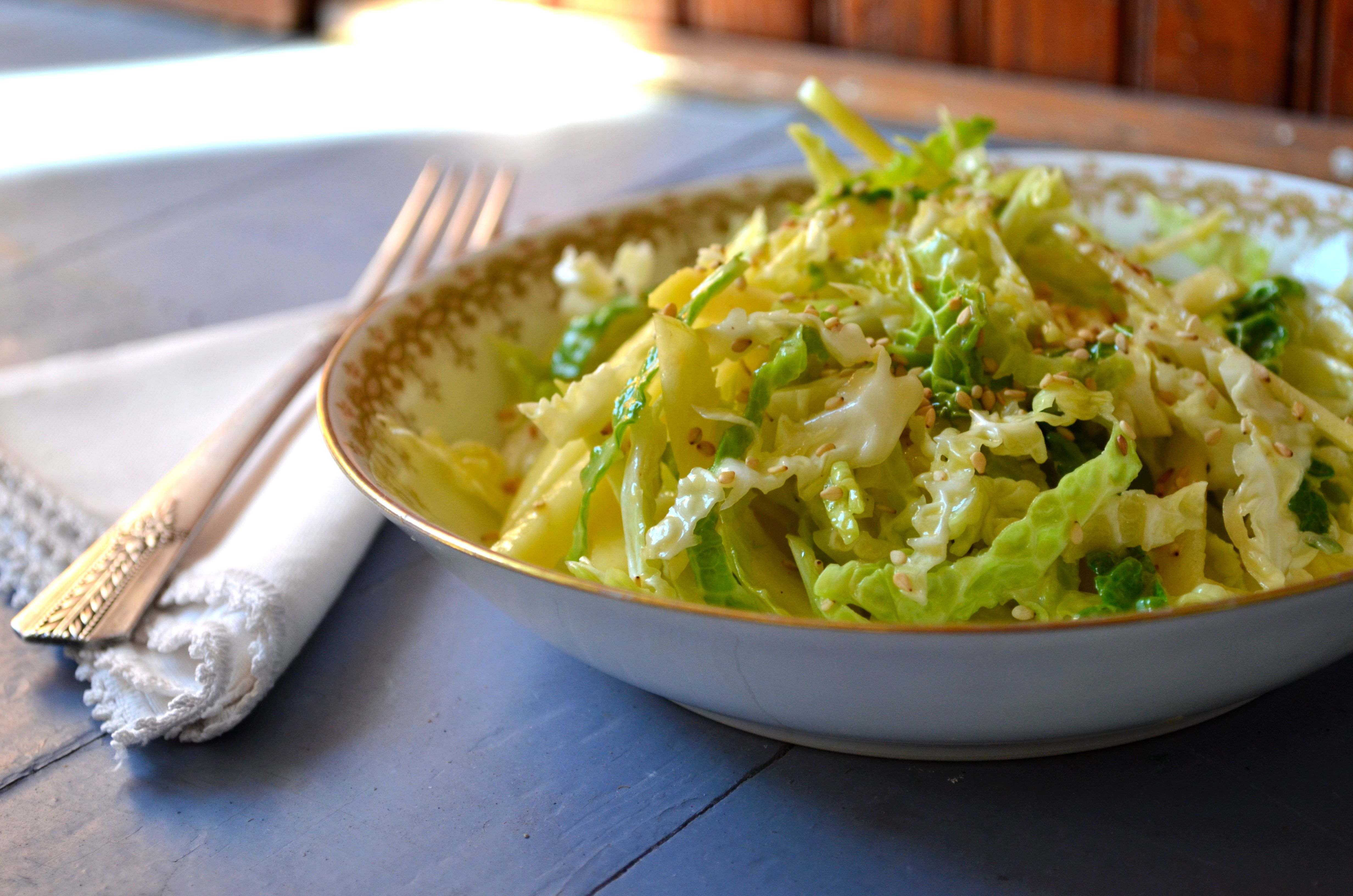 Cabbage, Apple & Toasted Sesame Seed Salad