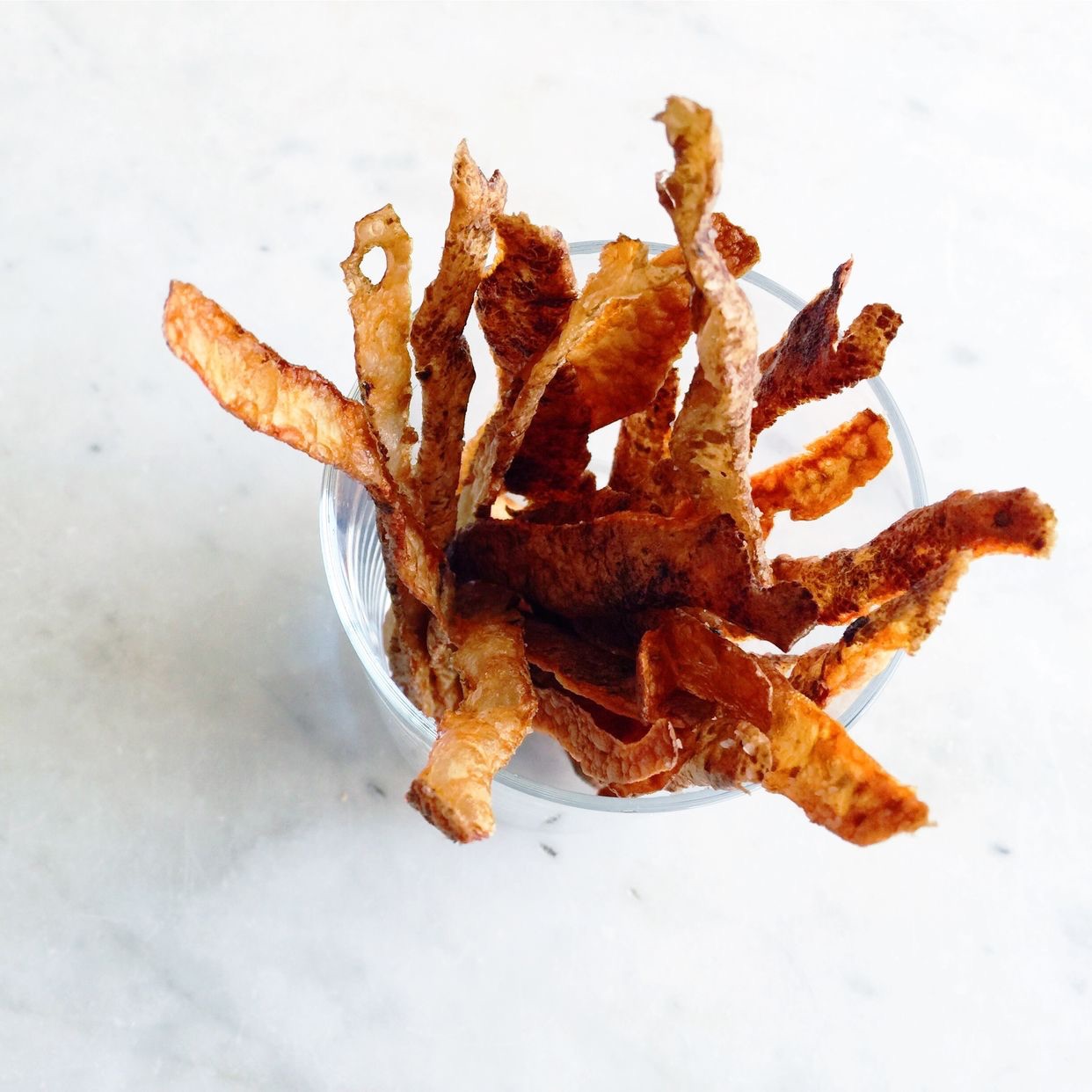 crispy potato skin straws - In Jennie's Kitchen