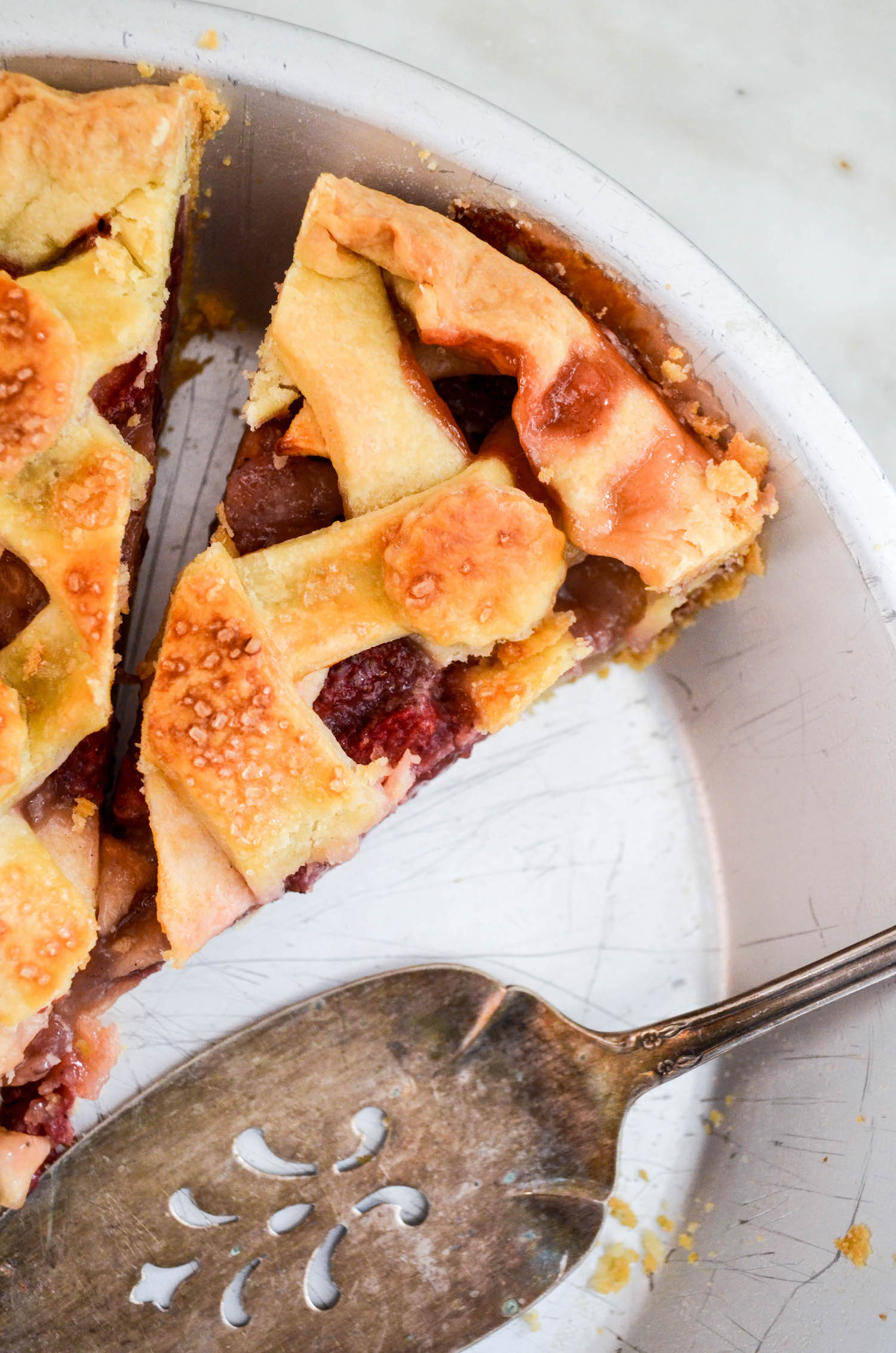 Apple Strawberry Cardamom Pie - In Jennie's Kitchen