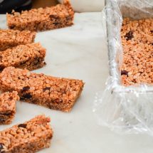 No Bake Crisped Rice Snack Bars - In Jennie's Kitchen