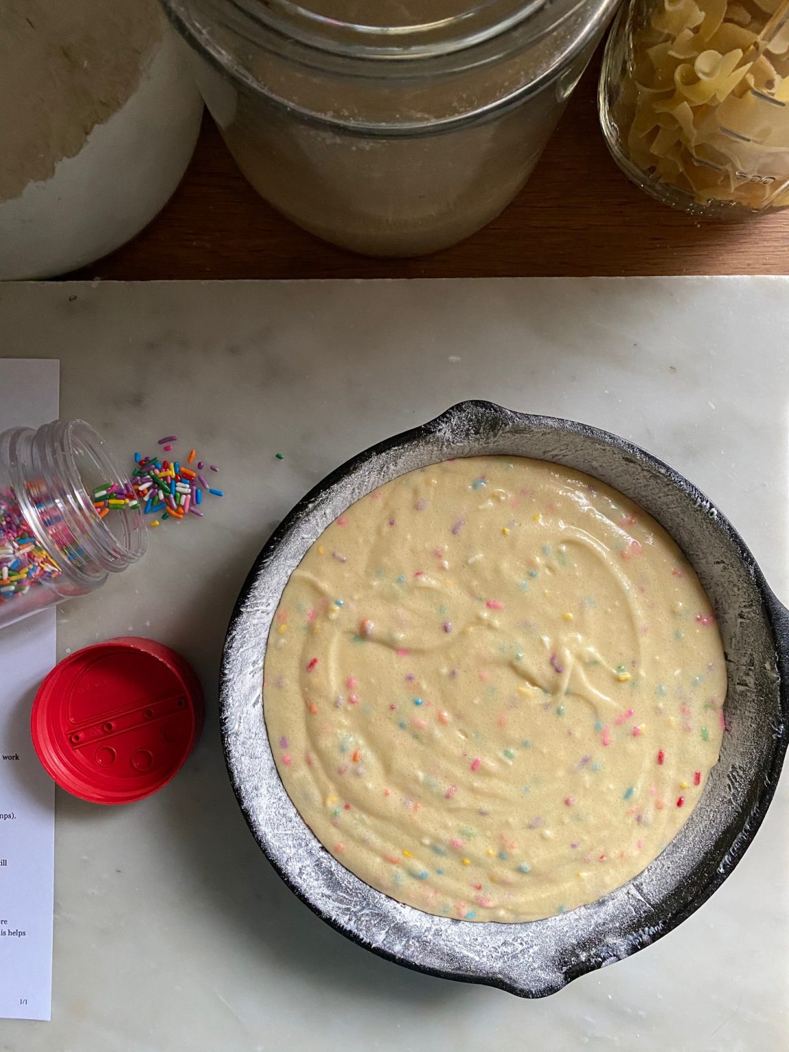 Easy Funfetti Skillet Cake - In Jennie's Kitchen